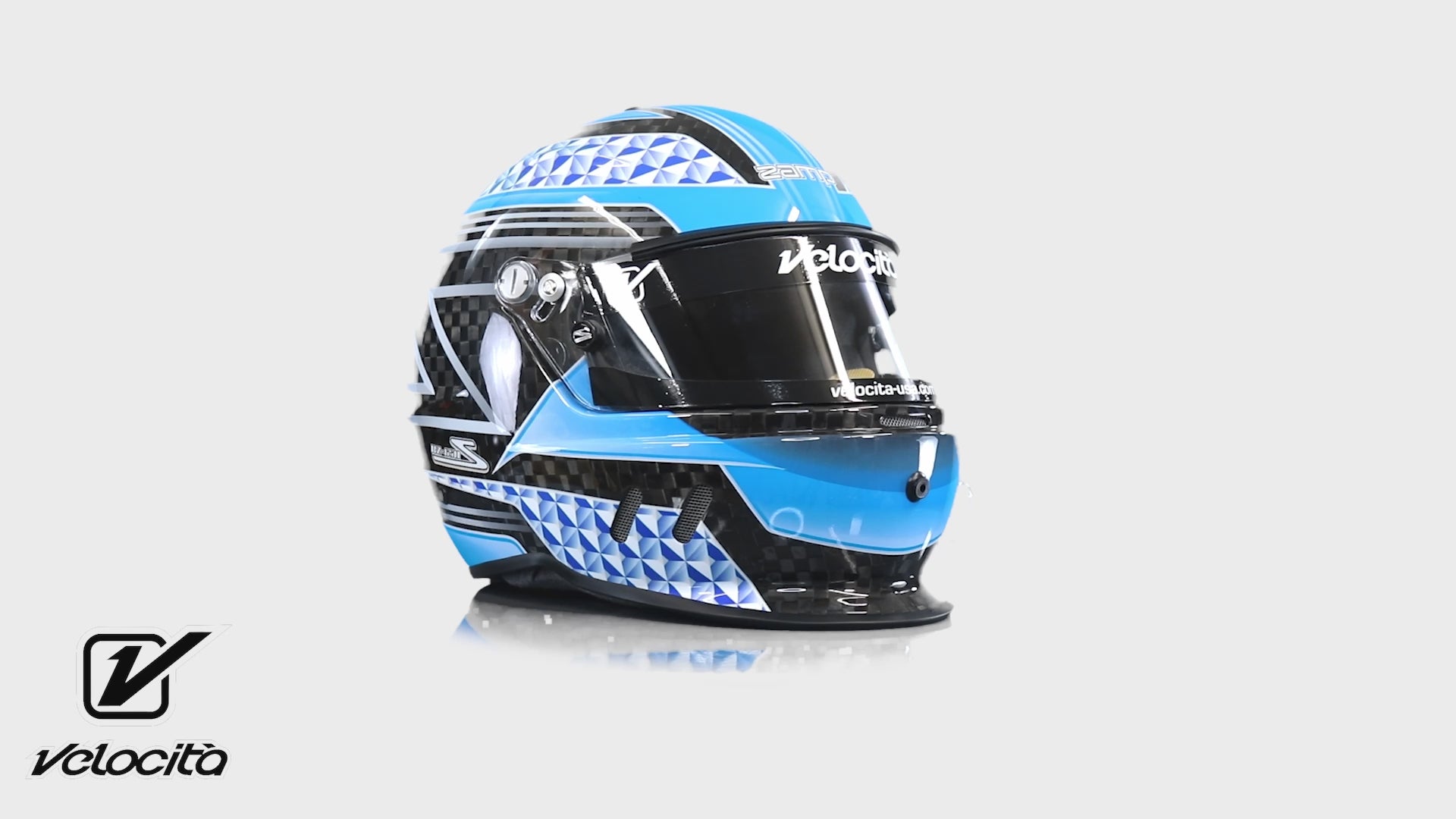 RZ-65 Pro Series-Carbon Fiber-Blue Graphic Helmet– Velocita-USA