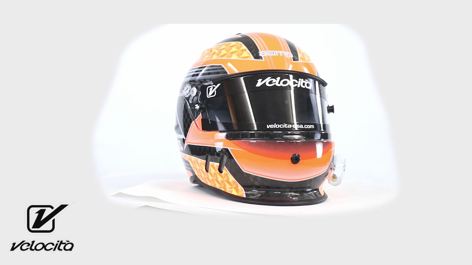 RZ-65 Pro Series-Carbon Fiber-Orange Graphic Helmet– Velocita-USA