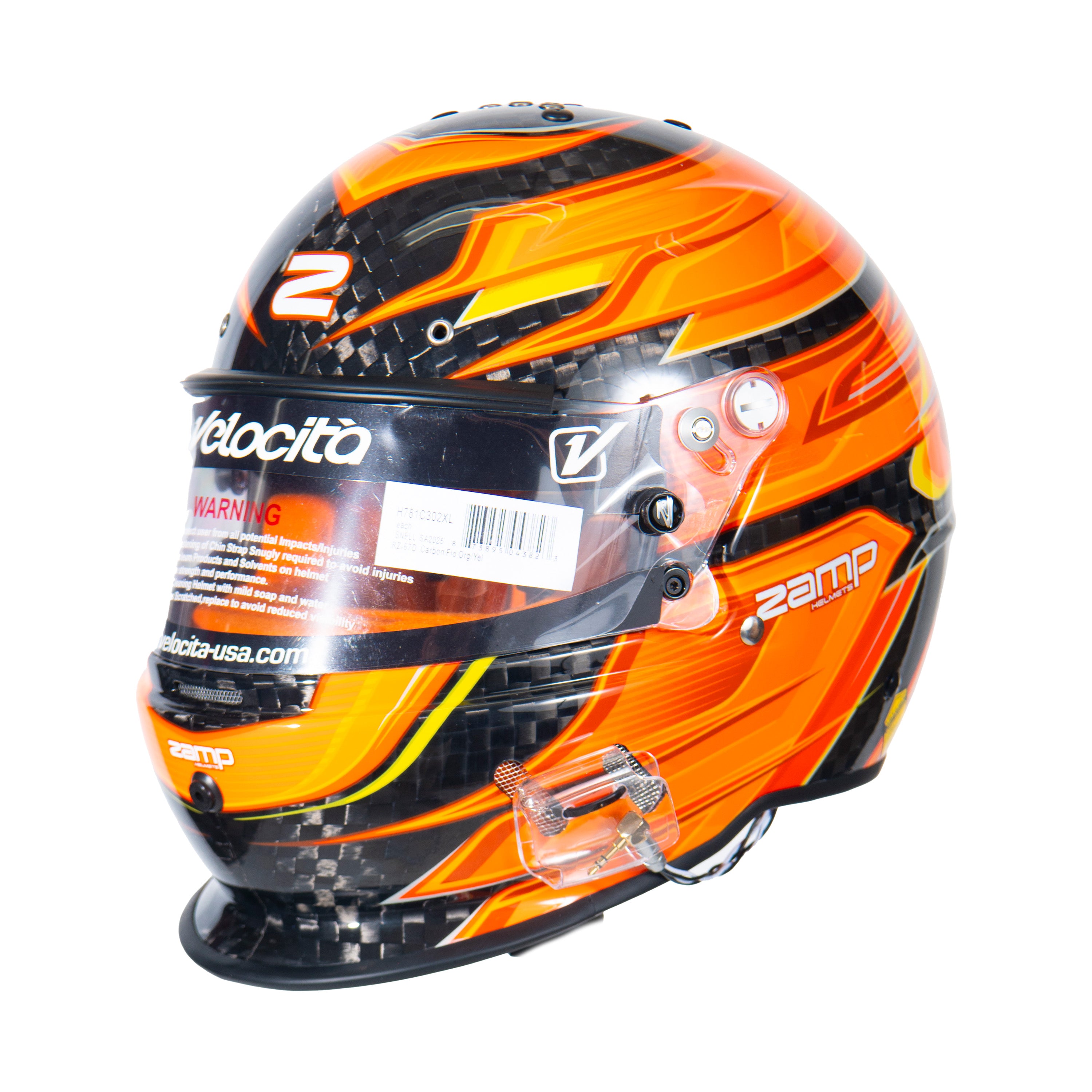 RZ-67 Pro Series-Carbon Fiber-Orange Graphic Helmet– Velocita-USA
