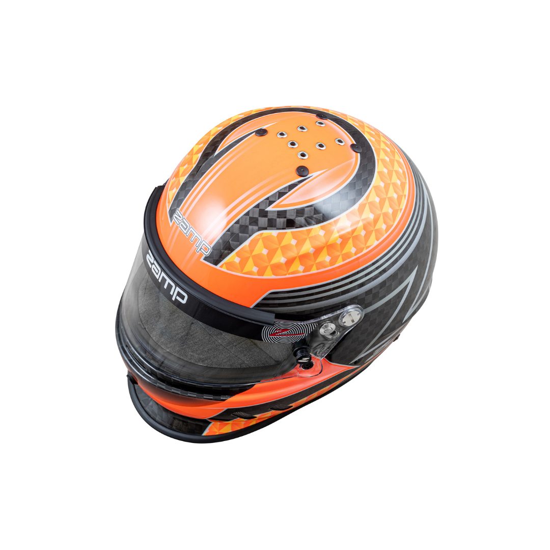 RZ-65 Carbon Helmet-Carbon Orange Graphic– Velocita-USA