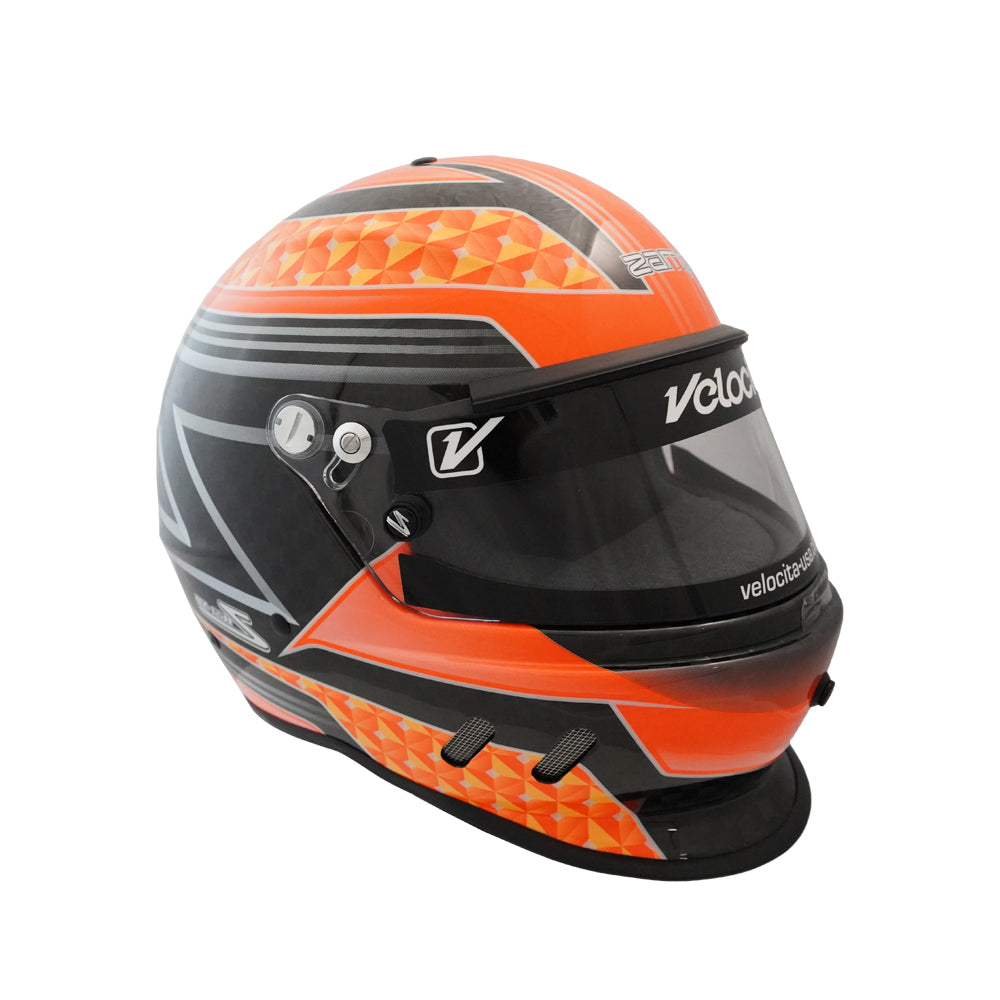 RZ-65 Pro Series-Carbon Fiber-Orange Graphic Helmet– Velocita-USA